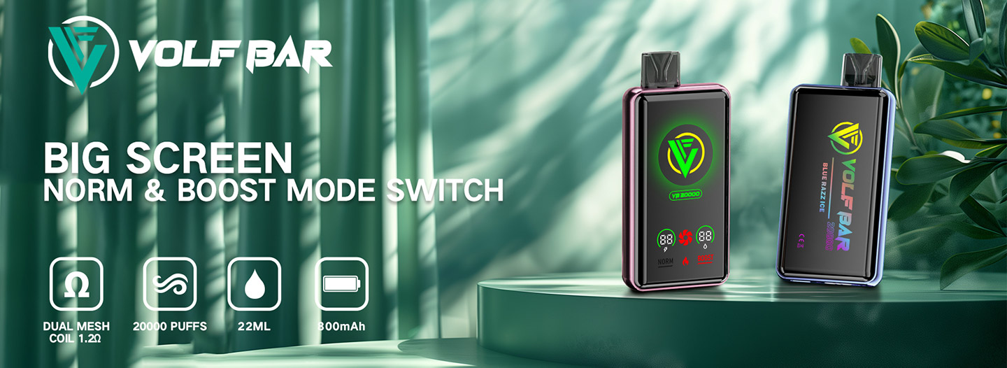 VB 20000 Rechargeable Disposable Vape with full screen | Volf Bar